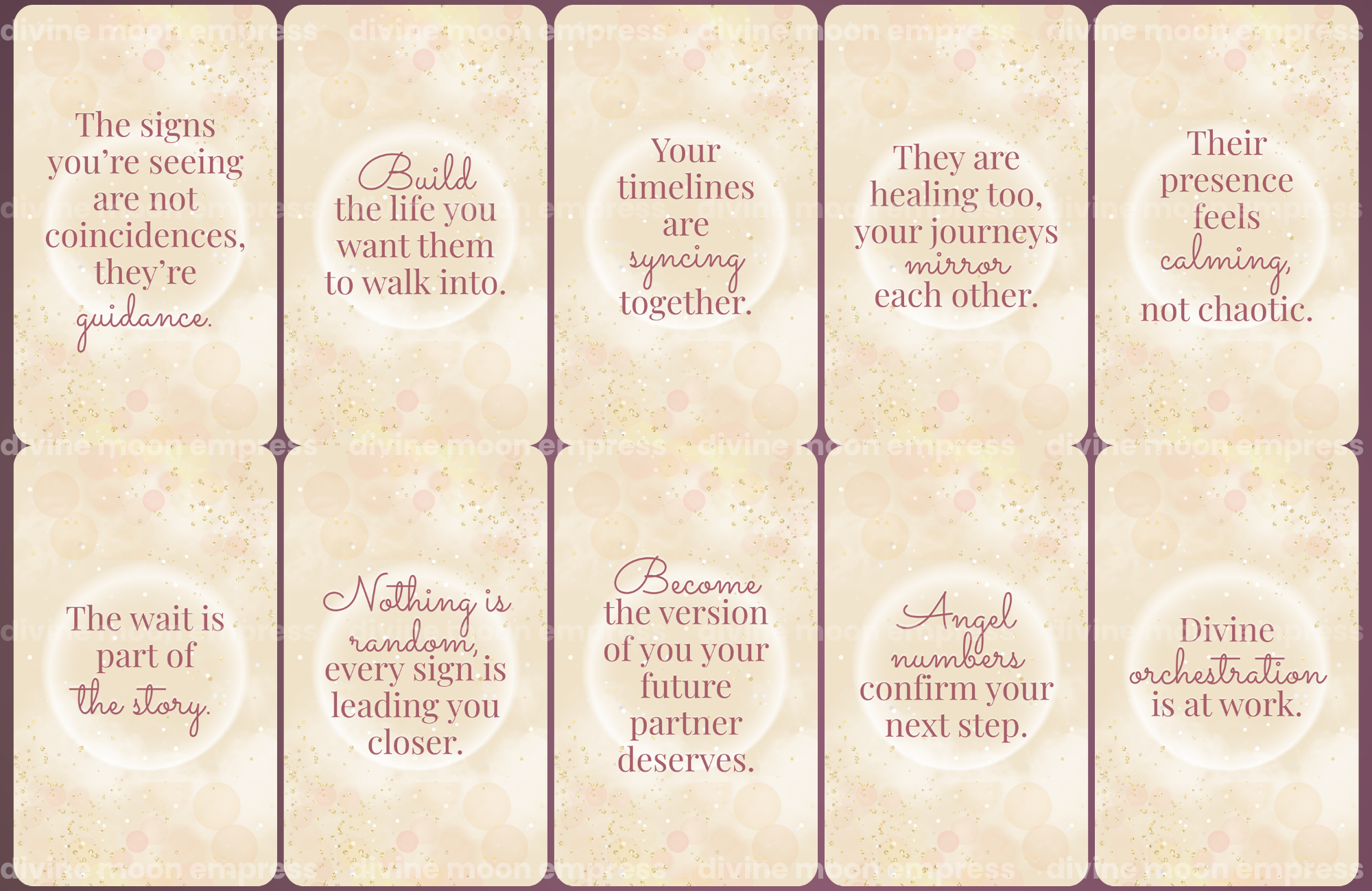 Before We Meet Oracle | 78 Cards | Future Love Messages – Divine Moon ...